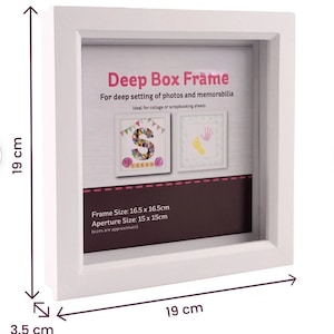 Handmade Personalised Girls 1st Birthday Shadow Box White Frame for ...