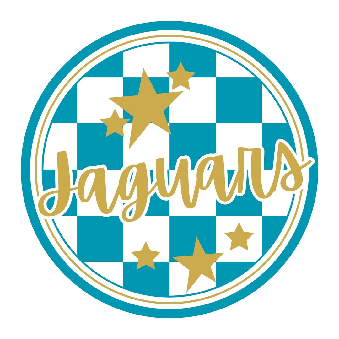 Jaguars Checkerboard Circle PNG - Etsy