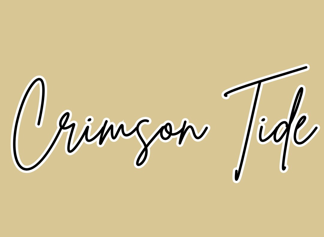 Crimson Tide Script PNG - Etsy
