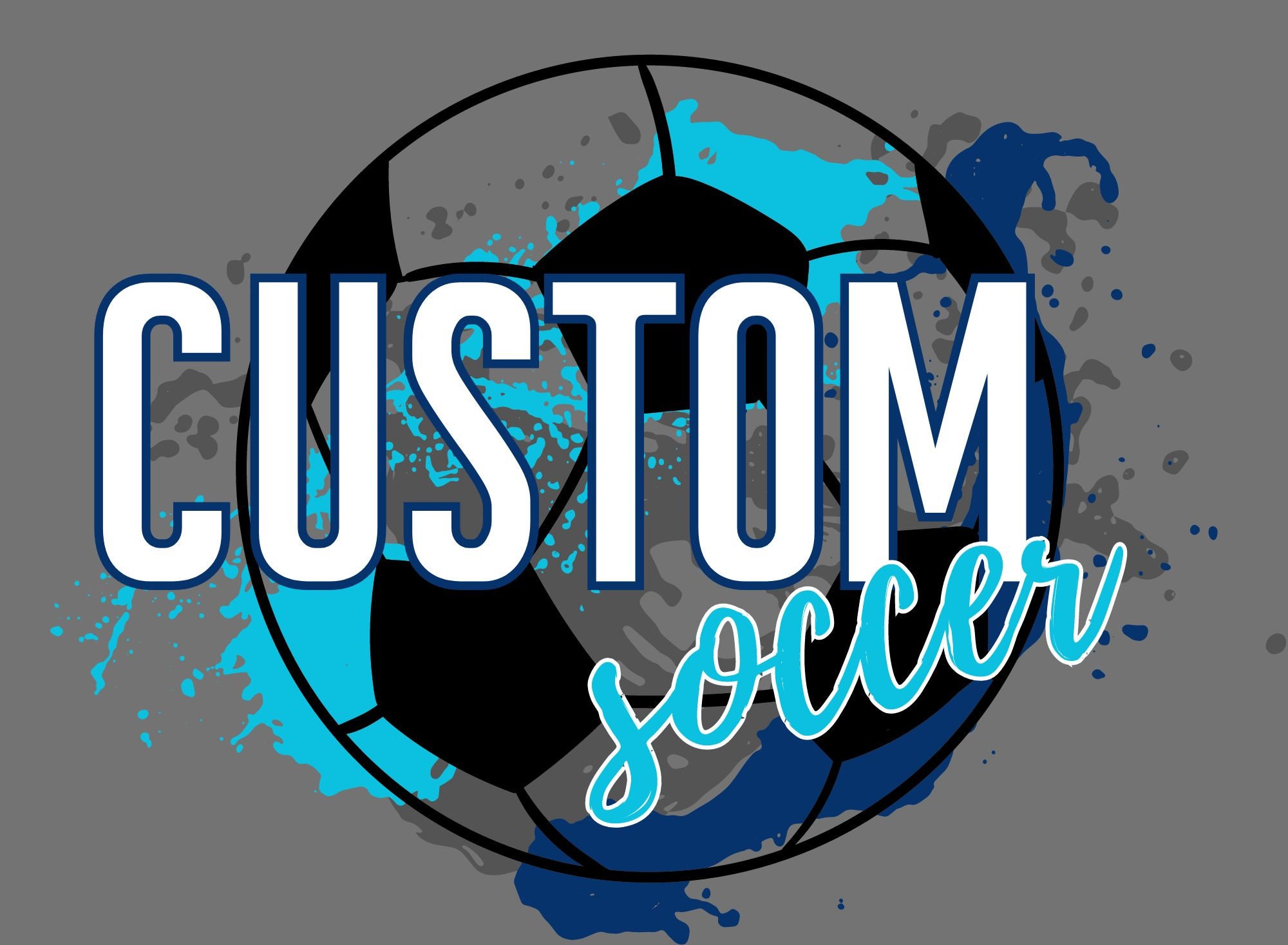 Custom Paint Splatter Soccer PNG - Etsy