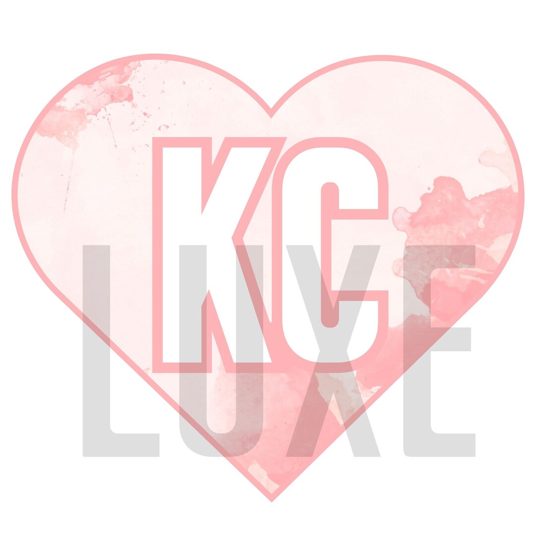 KC Pink Heart PNG - Etsy