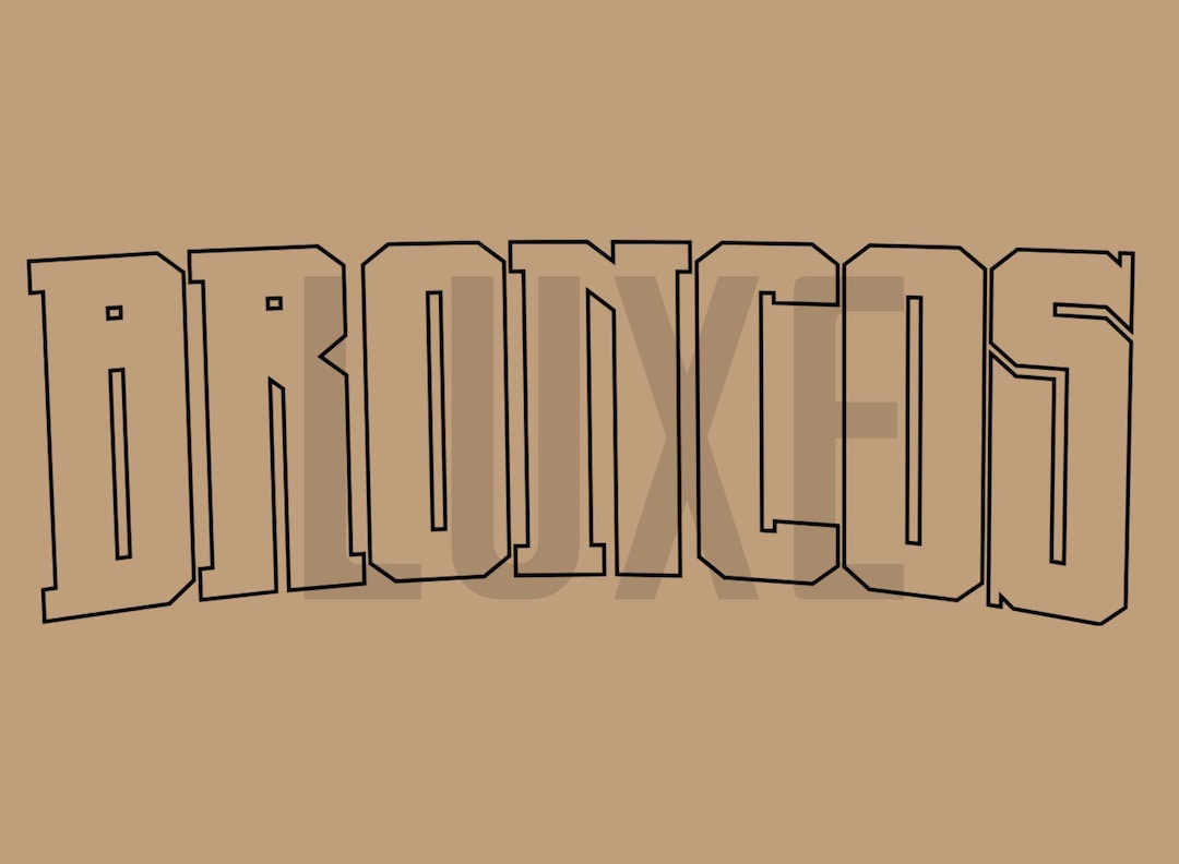 Broncos Outline PNG - Etsy