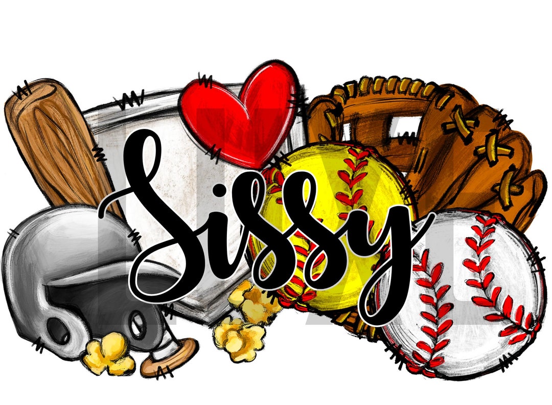 Sissy Baseball & Softball Bundle PNG - Etsy