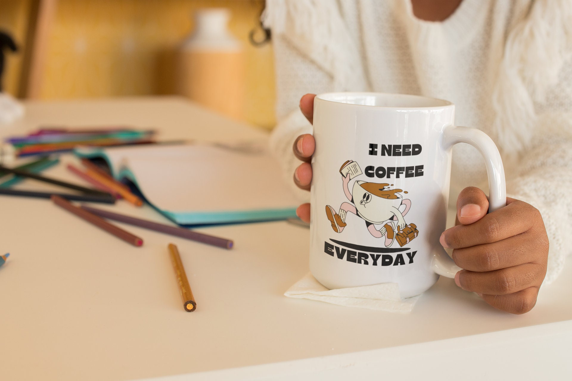 I Need Coffee Every Day, Curse Word Mug, Funny Coffee Mug, Curse Word ...