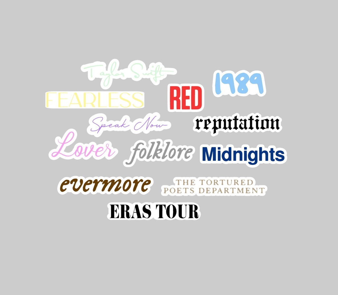 Taylor Swift Album Name Sticker Pack - Etsy