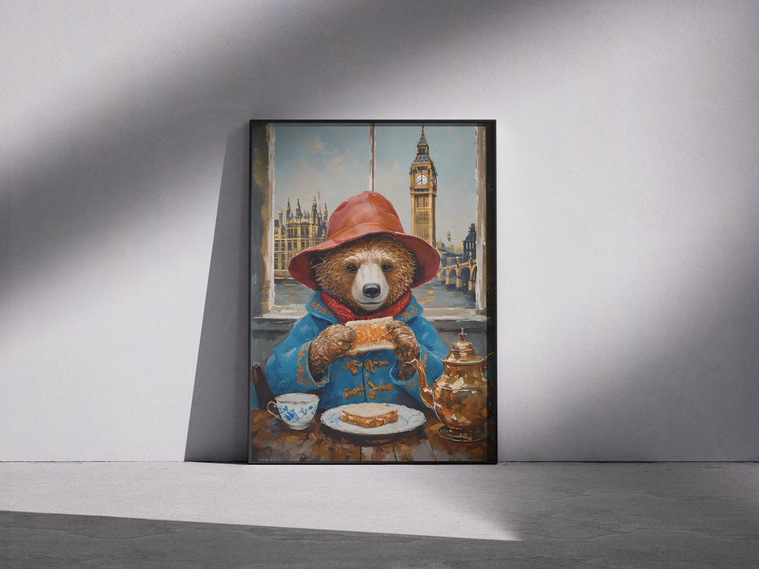 Paddington Bear Digital Wall Print - Instant Download, High Resolution ...