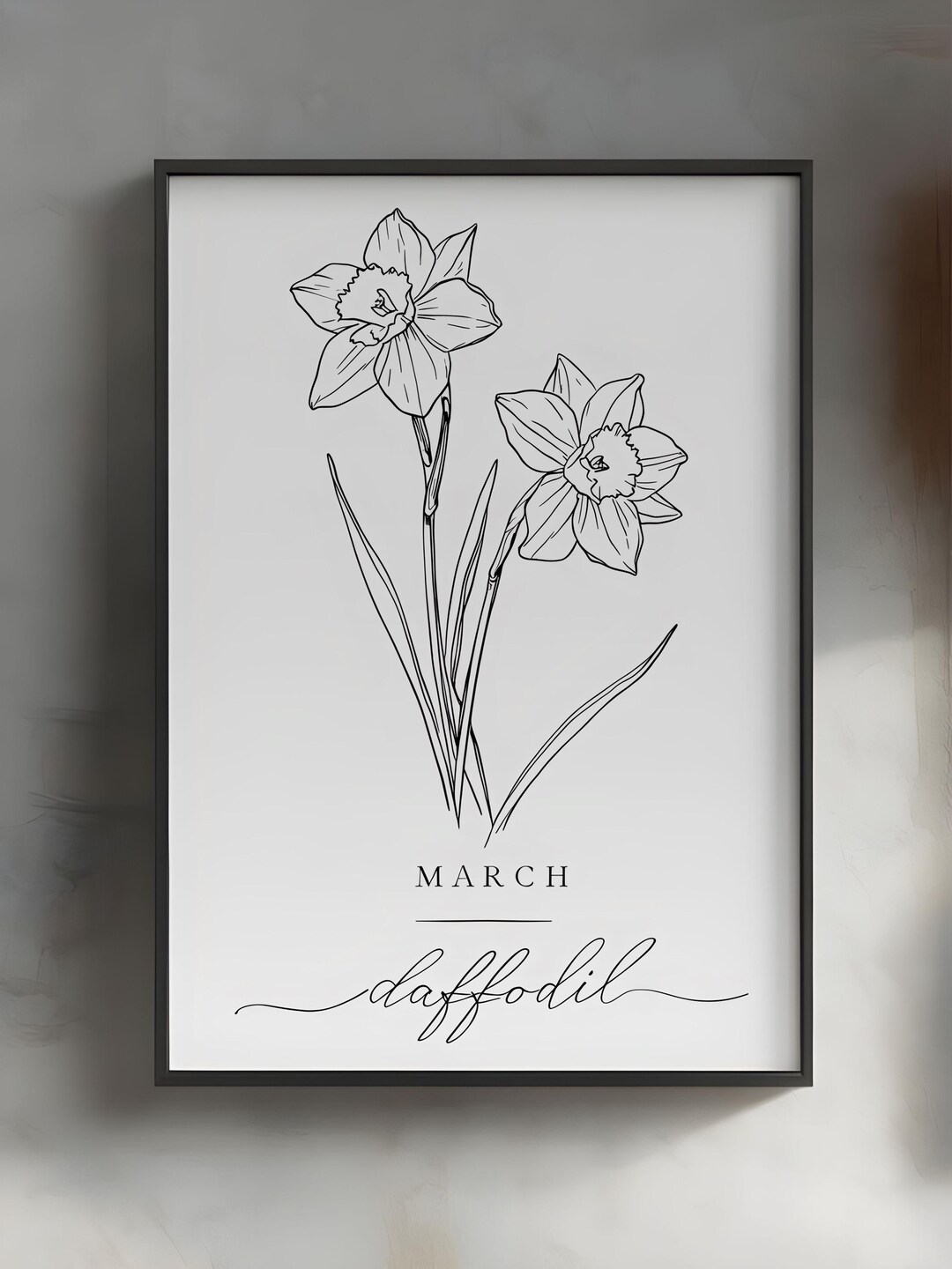 March Birth Flower Digital Print – Daffodil Wall Art, March Flower ...