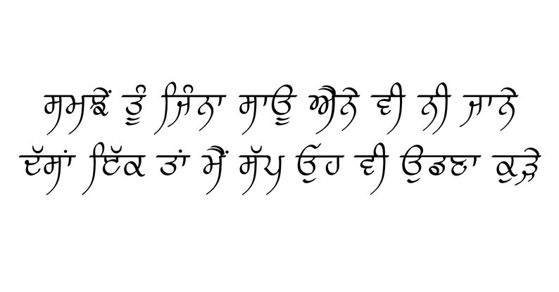 Punjabi Wording CAR DECAL - Etsy