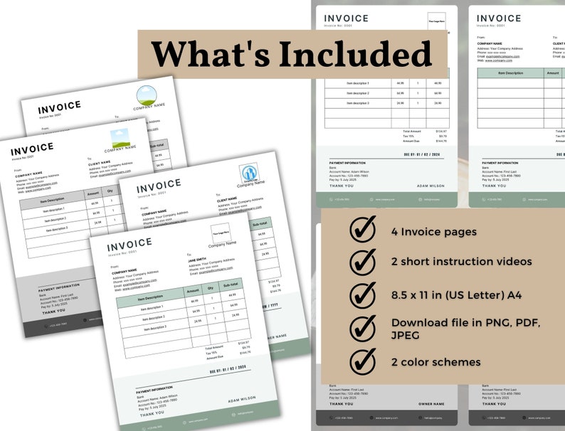 Business Invoice Template Form | Invoice Form | Professional Invoice ...
