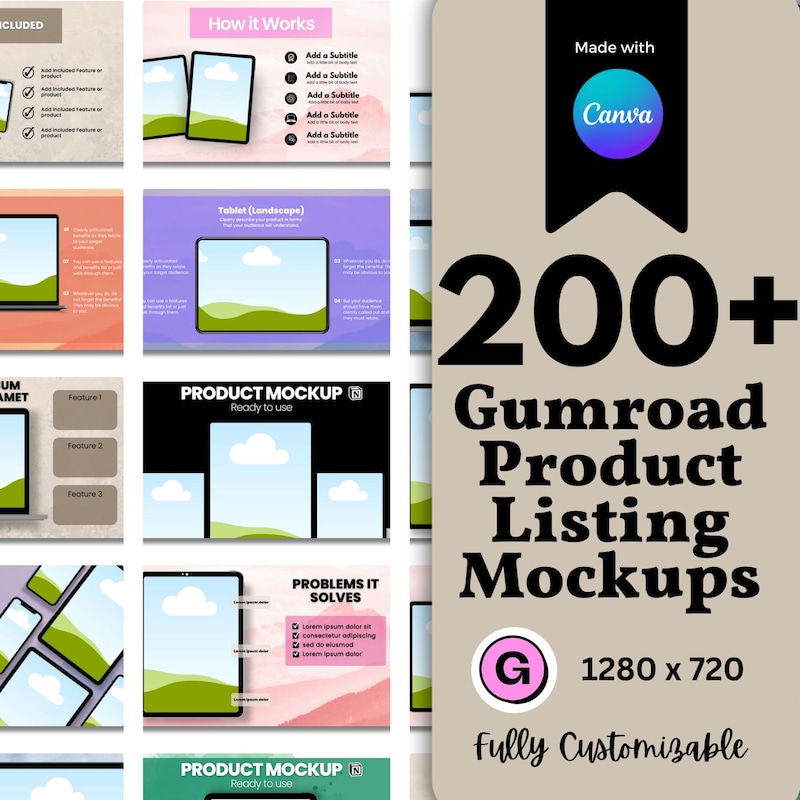 Gumroad Product Template - Etsy