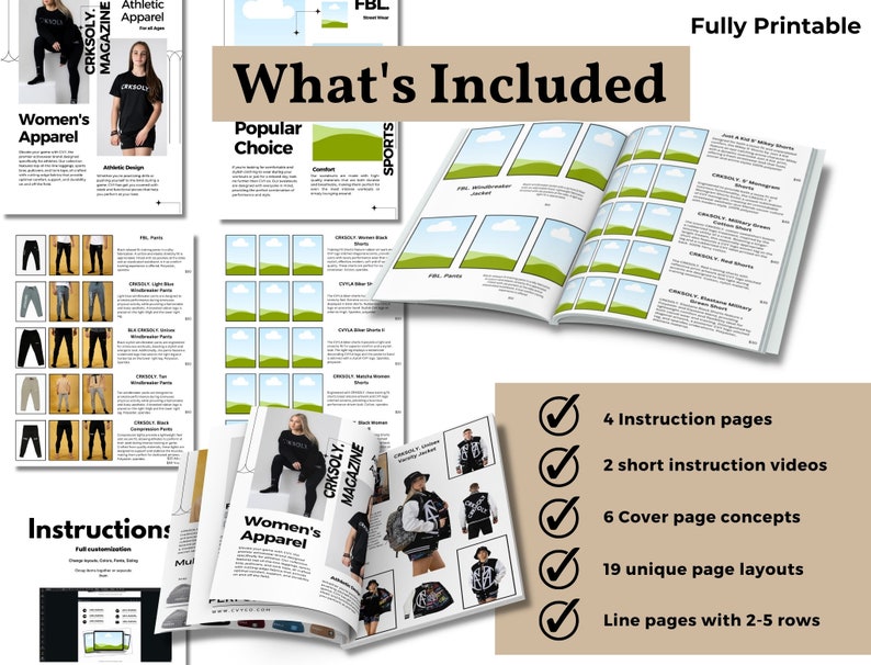 Catalog Line Sheet Magazine, Clothing and Wholesale Products, Canva ...