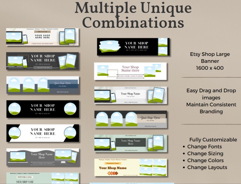 Etsy Shop Banner Mockups, Professional Shop Banners, Canva Etsy Shop ...