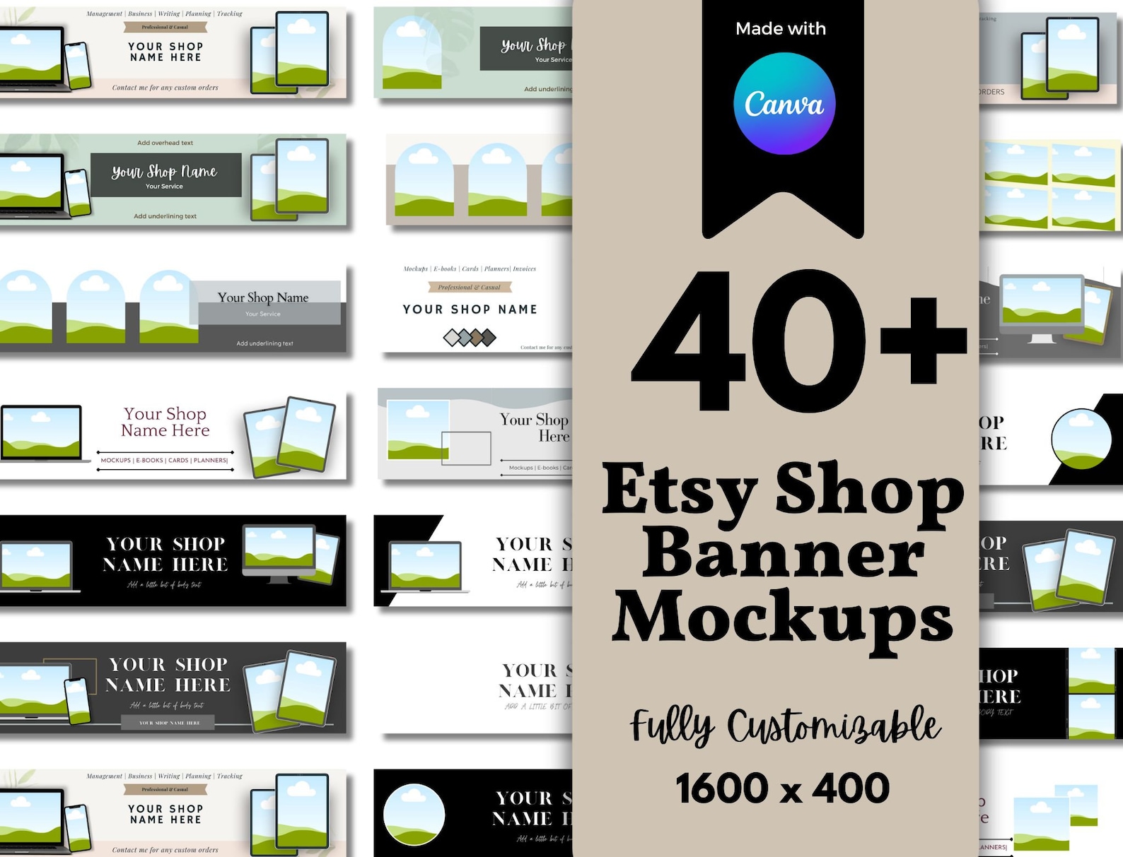 Etsy Shop Banner Mockups, Professional Shop Banners, Canva Etsy Shop ...
