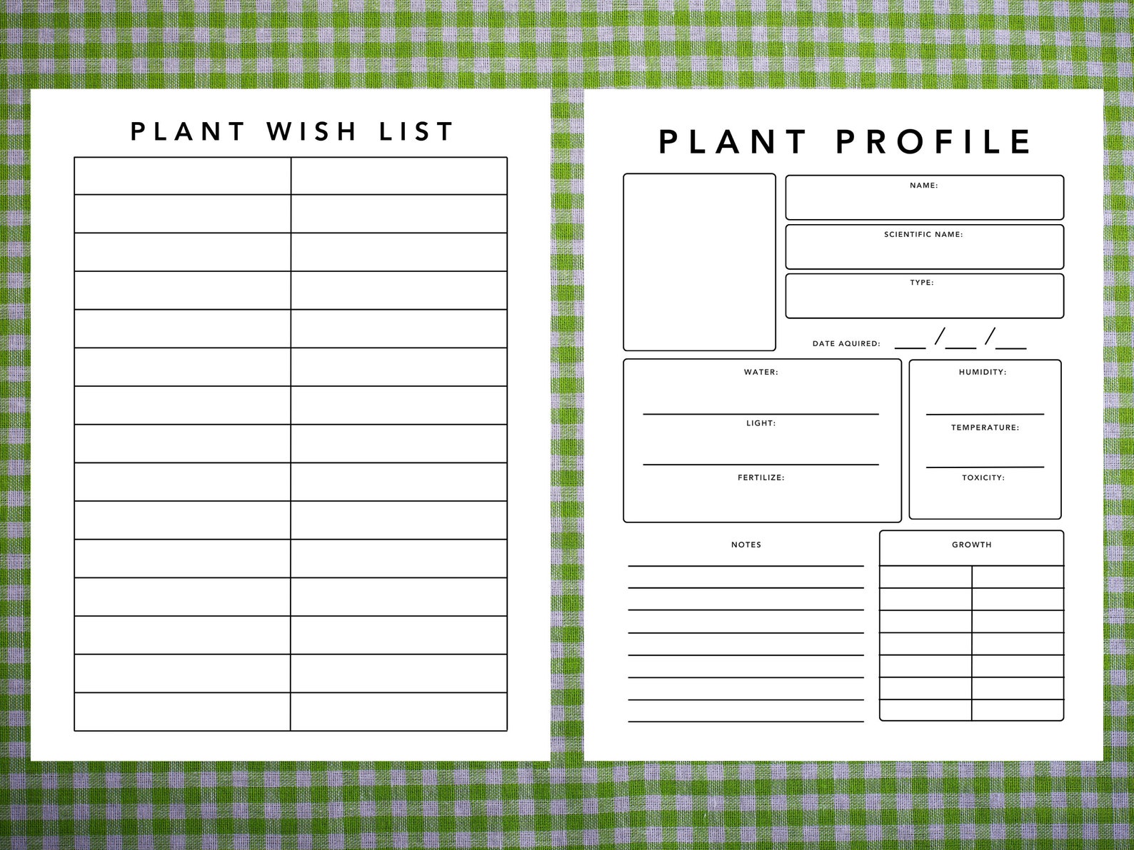 Plant Care Pages - Goodnotes and Printable, Journal Pages, Plant Care ...