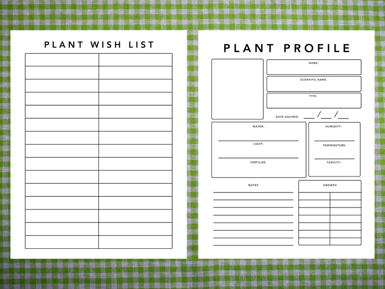 Plant Care Pages - Goodnotes and Printable, Journal Pages, Plant Care ...