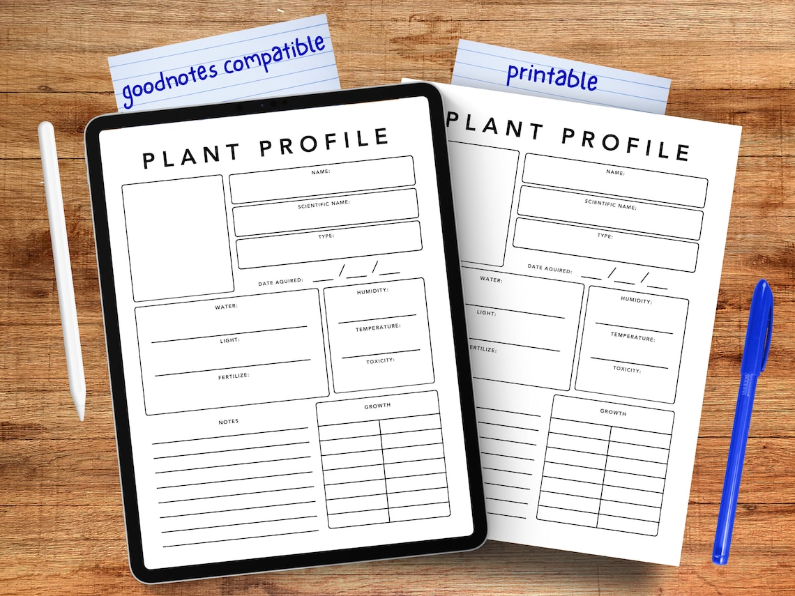 Plant Care Pages - Goodnotes and Printable, Journal Pages, Plant Care ...