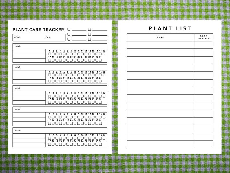 Plant Care Pages - Goodnotes and Printable, Journal Pages, Plant Care ...