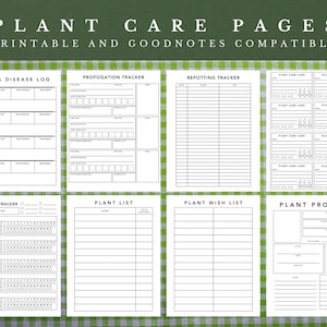 Plant Care Pages - Goodnotes and Printable, Journal Pages, Plant Care ...