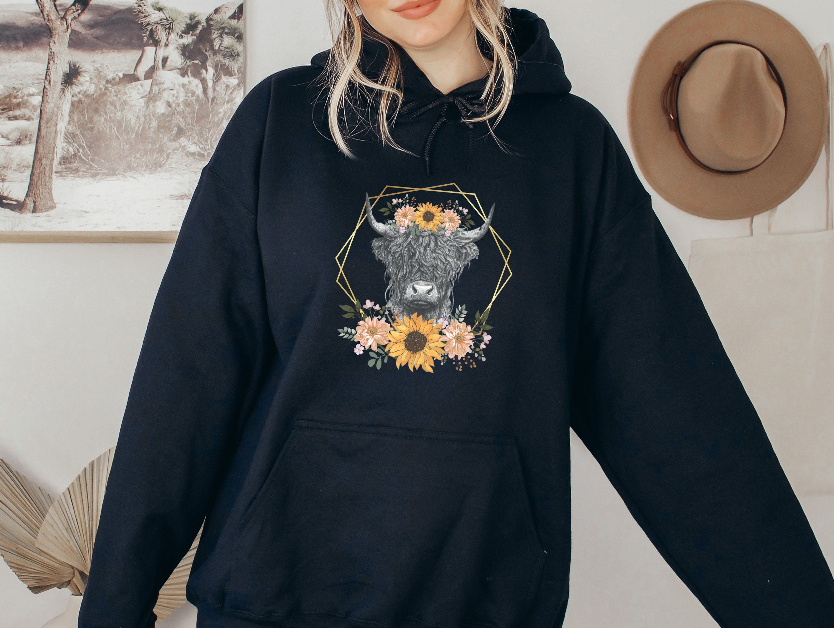 Cute Cow Hoodie and Sweatshirt Highland Cow Sweatshirt - Etsy