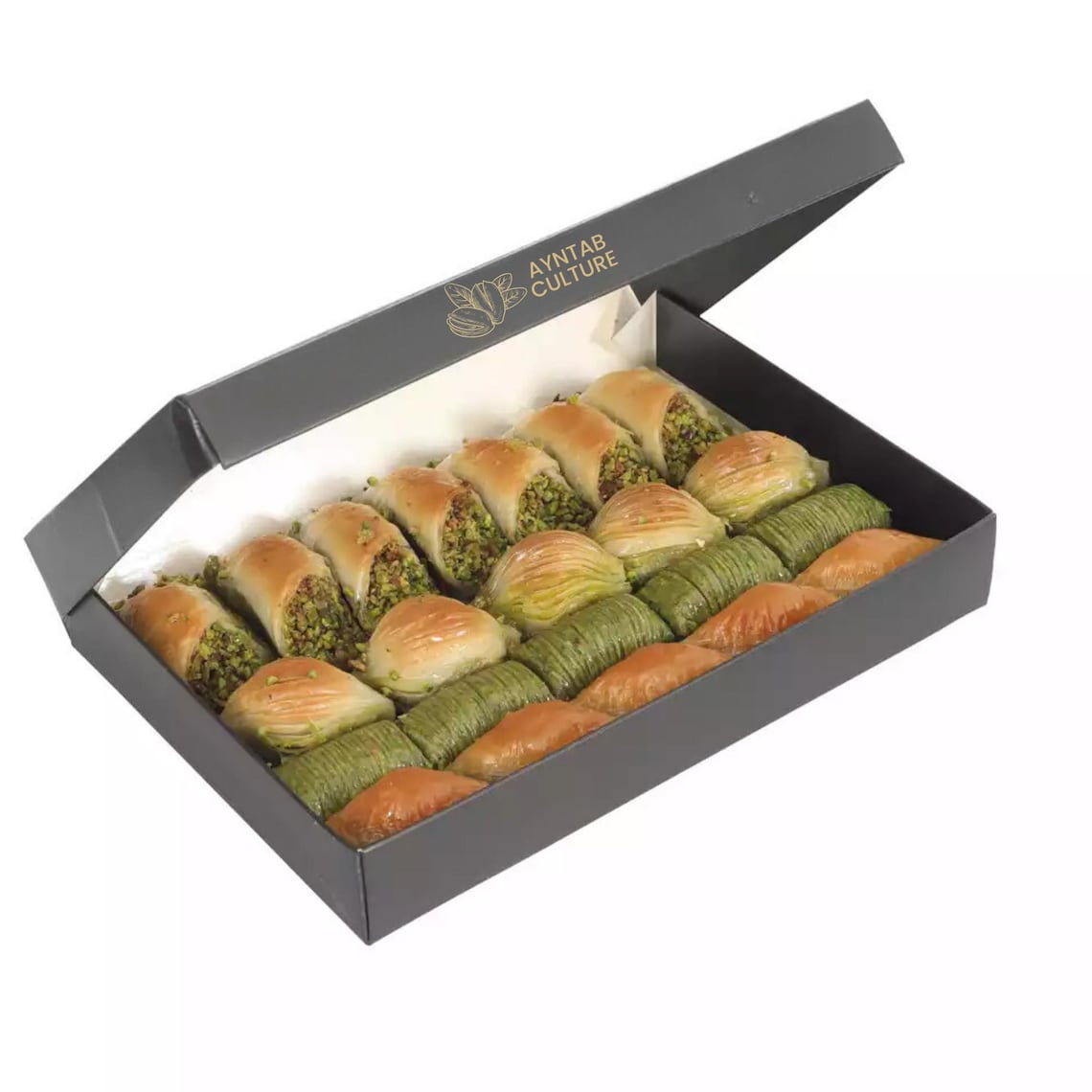 Assorted Baklava Gift Box, Original Baklava Sobiyet Mussel Fully ...