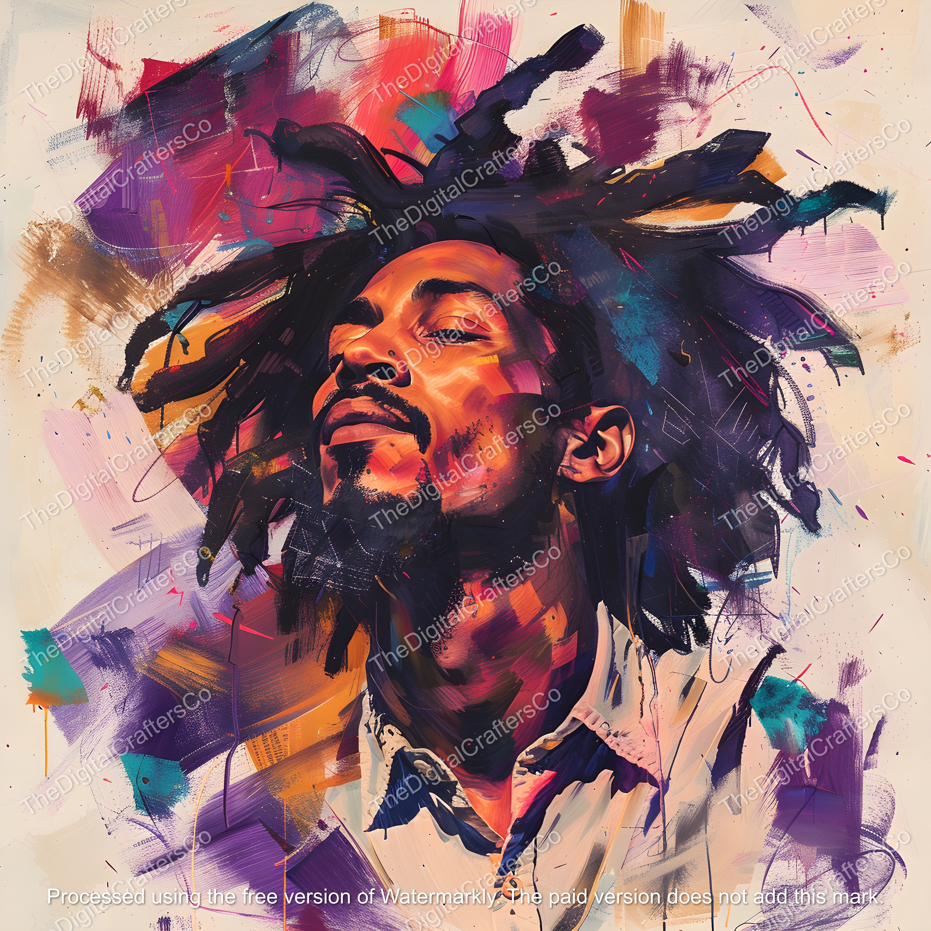 20 Bob Marley Pop Art PNG, One Love High Quality Images, Printable ...