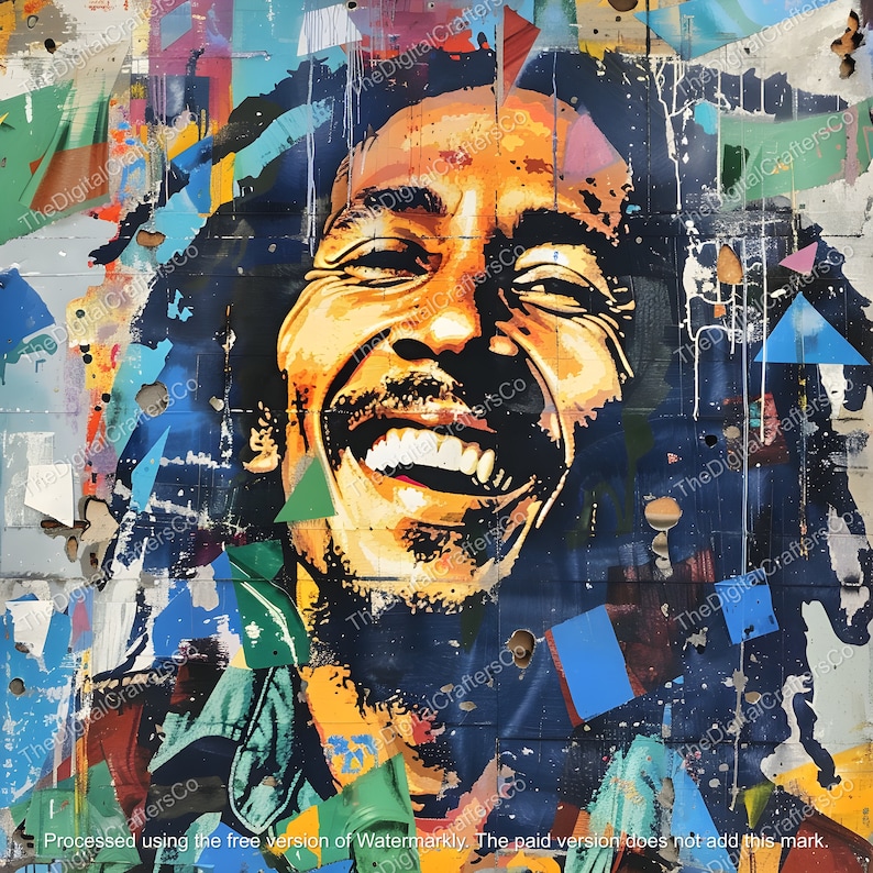 20 Bob Marley Pop Art PNG, One Love High Quality Images, Printable ...