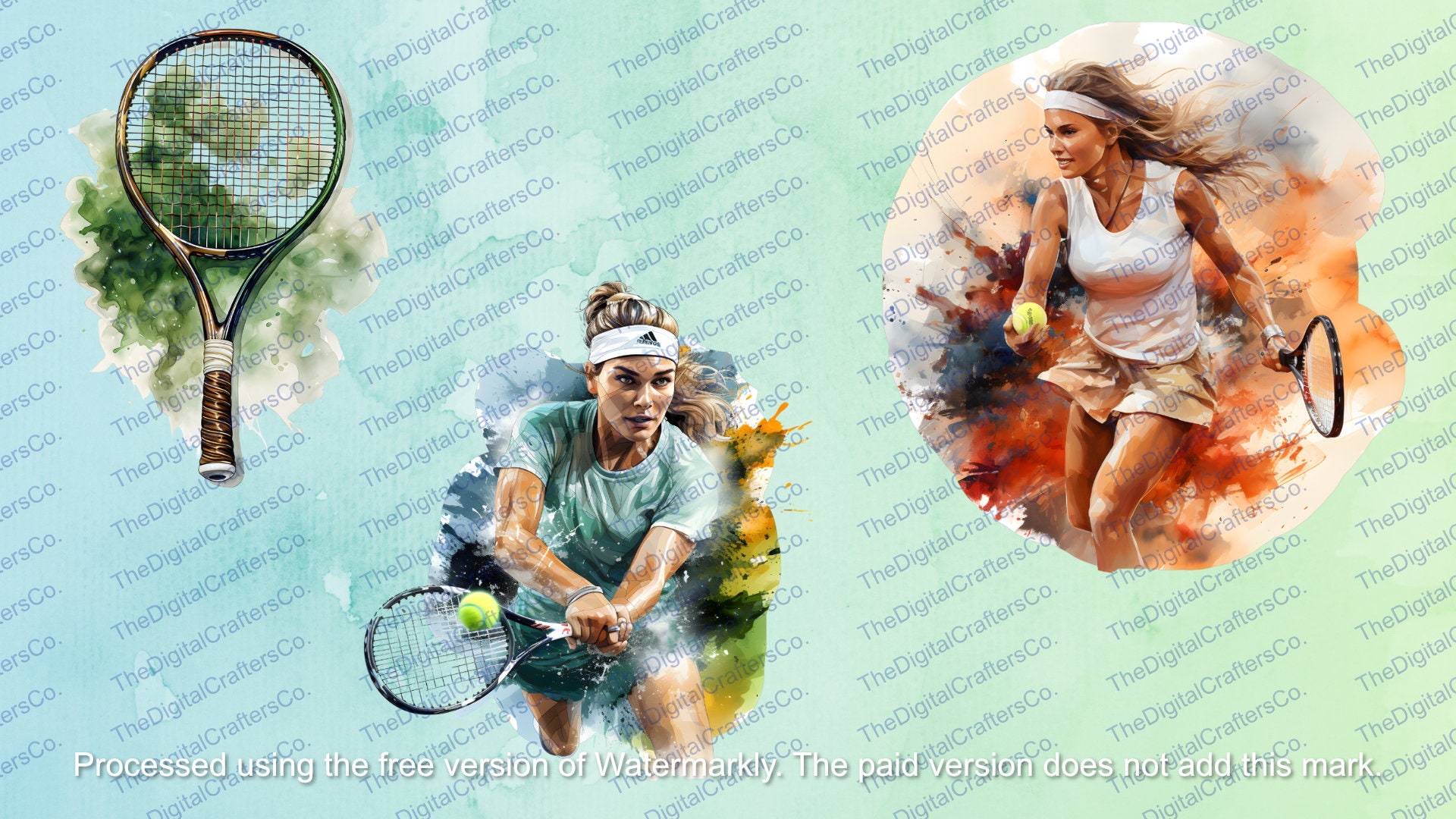 Tennis SVG Collection Watercolor Tennis Clipart Tennis PNG Tennis ...