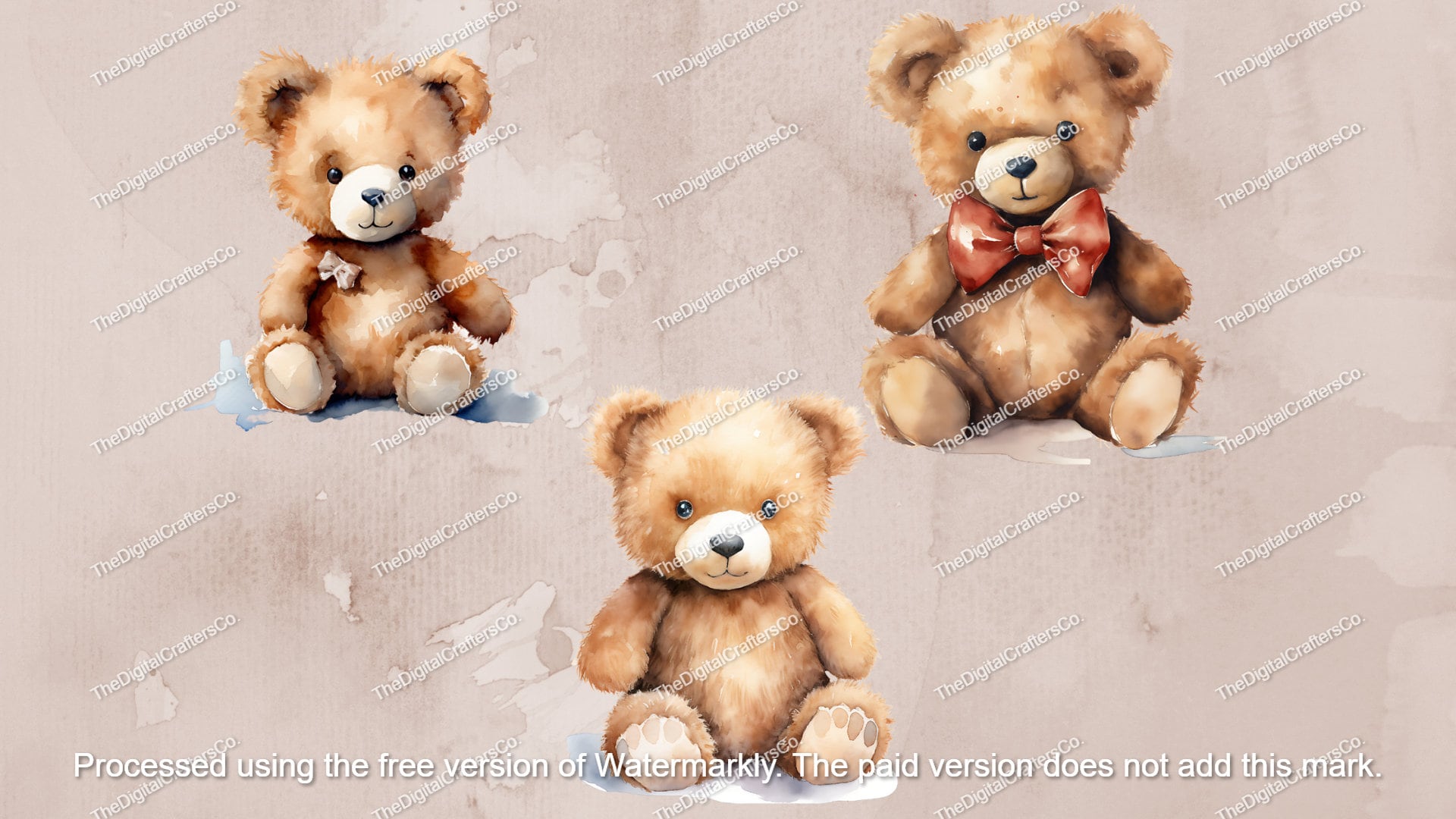 Watercolor Teddy Bear Clipart: Boy and Teddy SVG Collection (digital ...