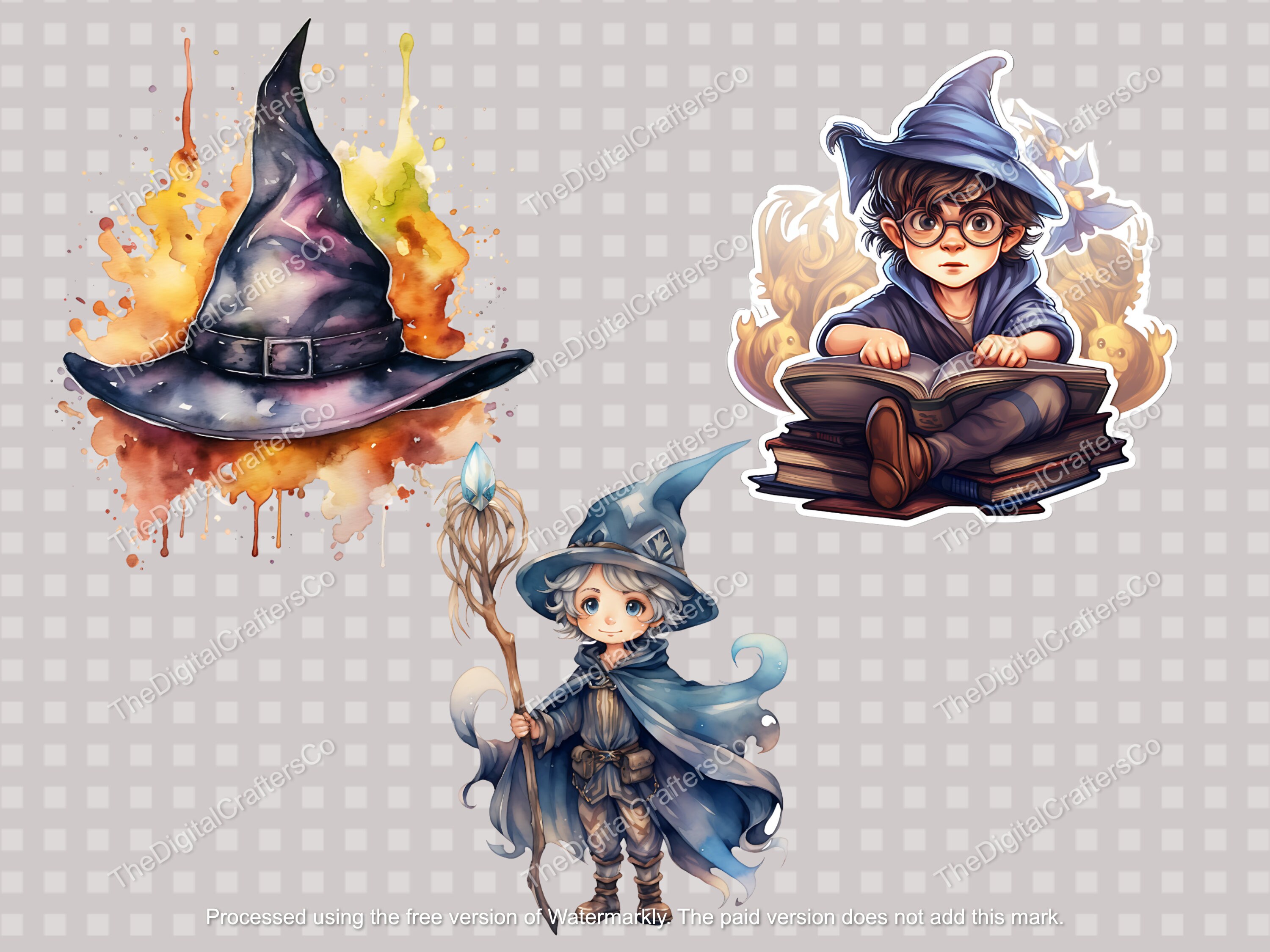 Young Wizard Clipart Set, 22 Magic School Clipart, Cartoon Clipart - Etsy