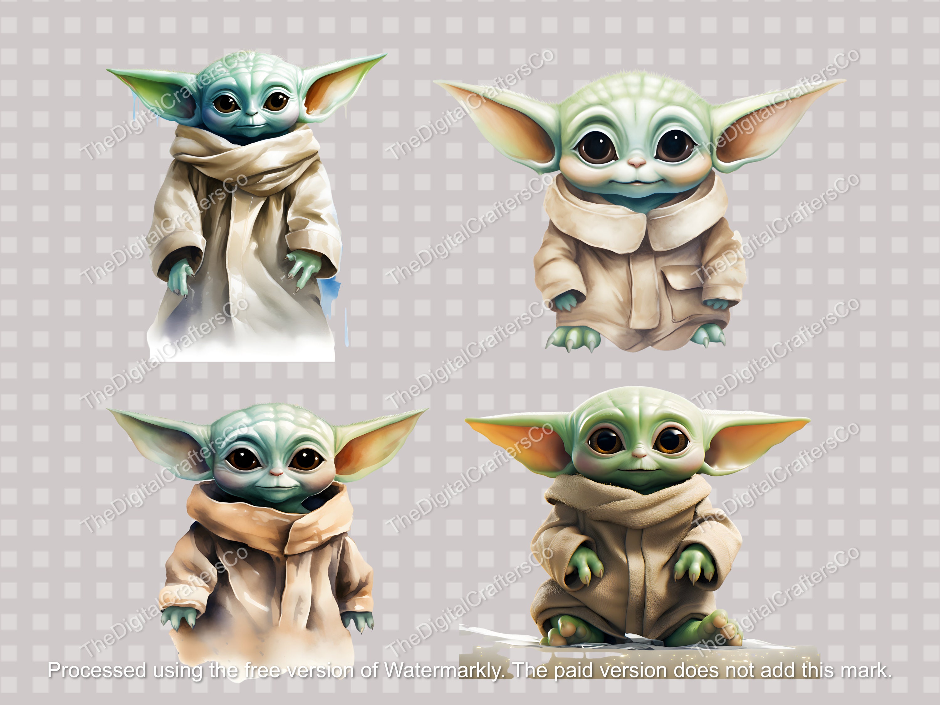 Baby Yoda Clipart, 24 Baby Yoda PNG, Galactic Baby Hero Bundle - Etsy
