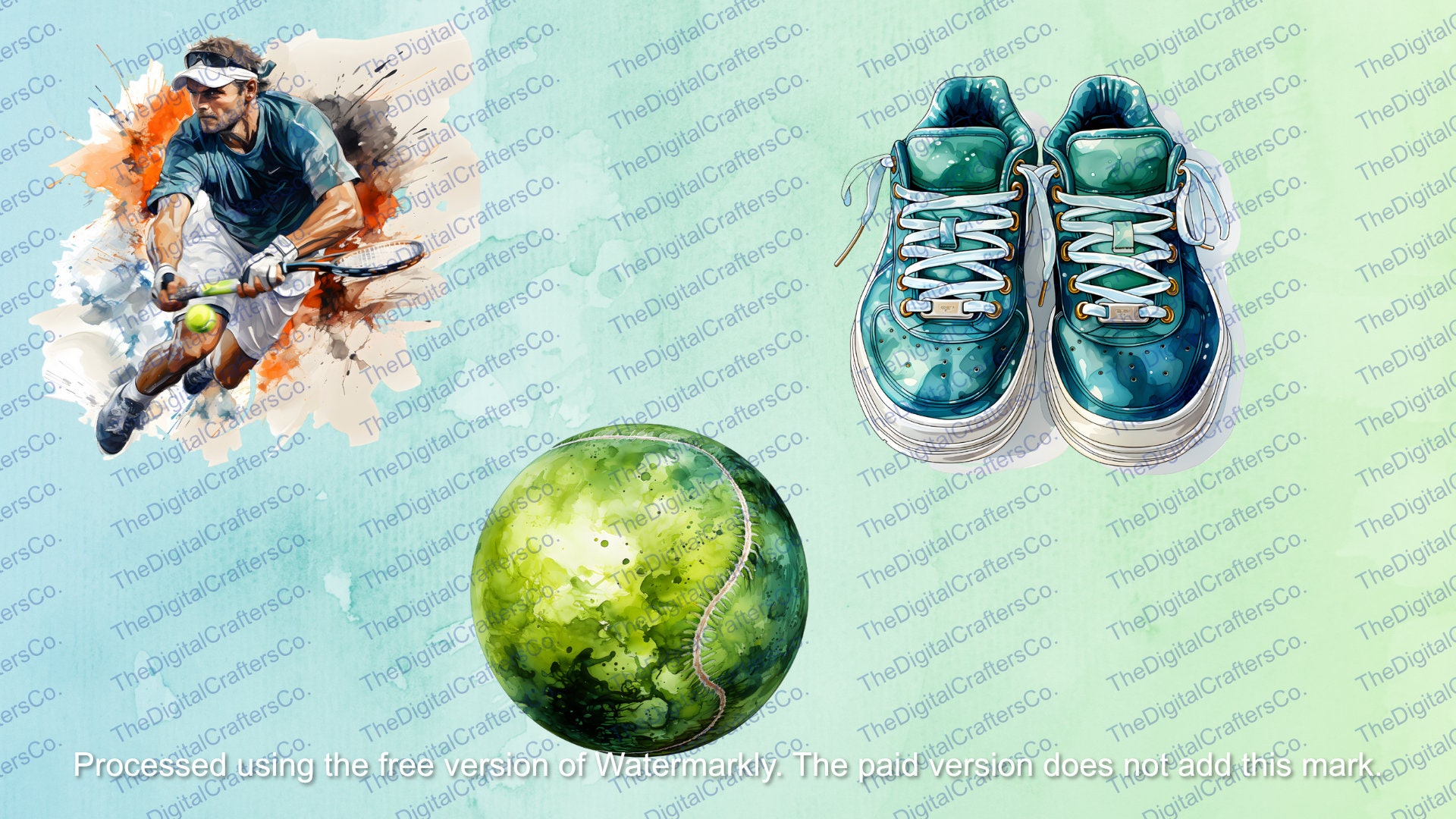 Tennis SVG Collection Watercolor Tennis Clipart Tennis PNG Tennis ...