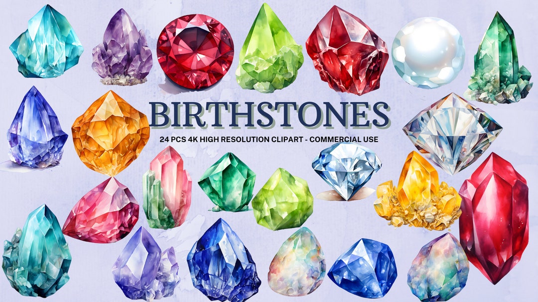 Birthstone PNG Collection | Birthstone Clipart | Instant Download | 20 ...