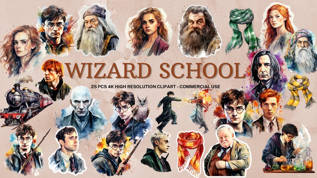 Wizarding World Wonders: Magical Clipart Collection Instant Download 25 ...