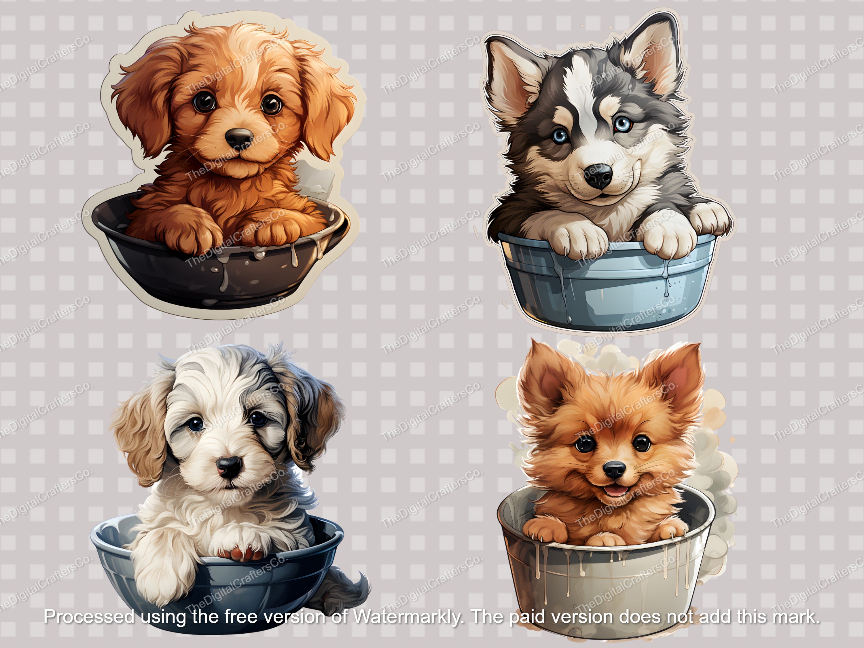 Puppies in Cup Clipart Set, 21 Cute Puppies in a Mug, Dog Clipart - Etsy