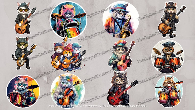 Cat Band SVG PNG Collection Watercolor Cat Band Clipart Cat Band ...