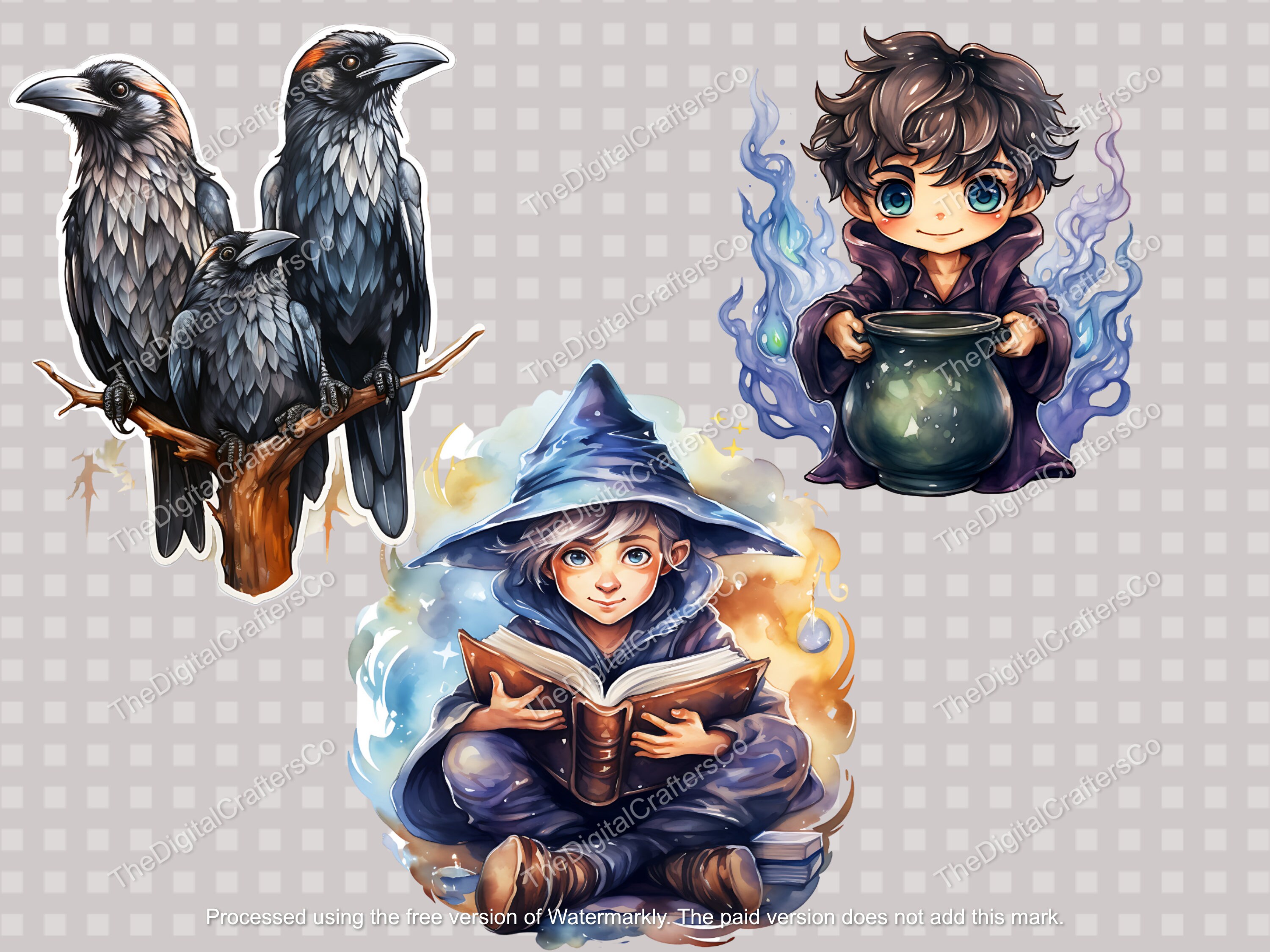 Young Wizard Clipart Set, 22 Magic School Clipart, Cartoon Clipart - Etsy