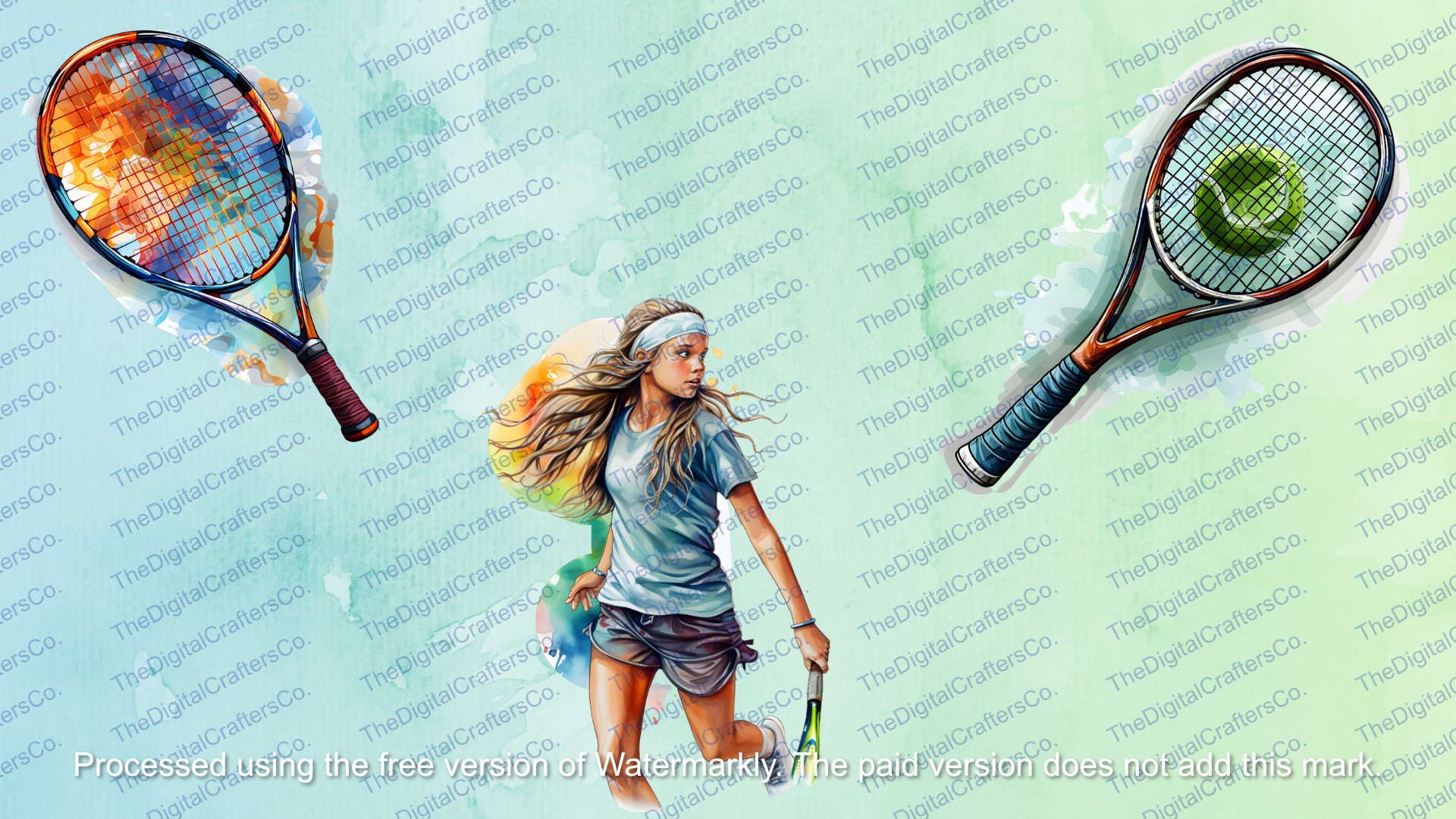 Tennis SVG Collection Watercolor Tennis Clipart Tennis PNG Tennis ...
