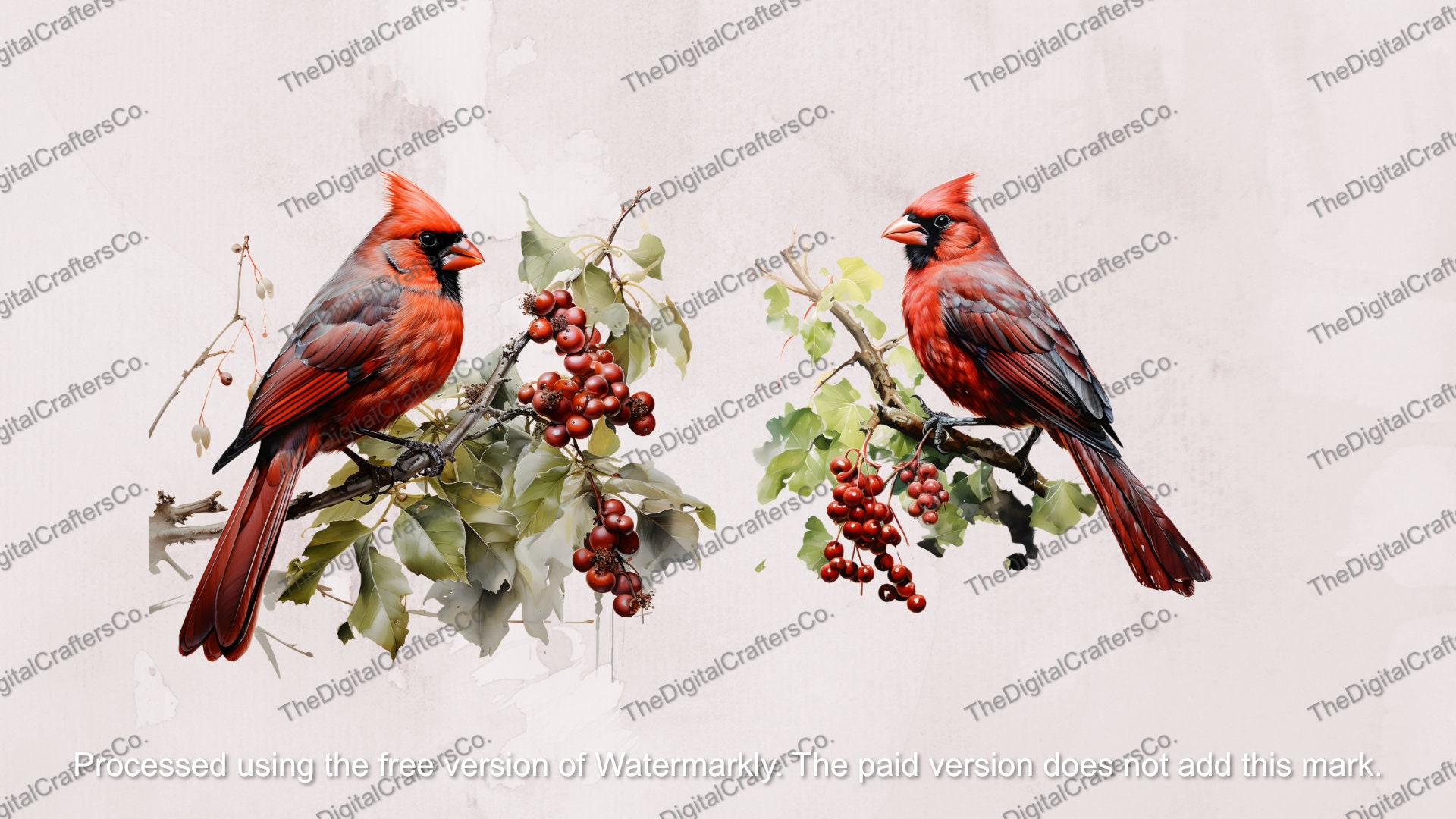 Red Cardinal SVG PNG Collection | Watercolor Red Cardinal Clipart ...