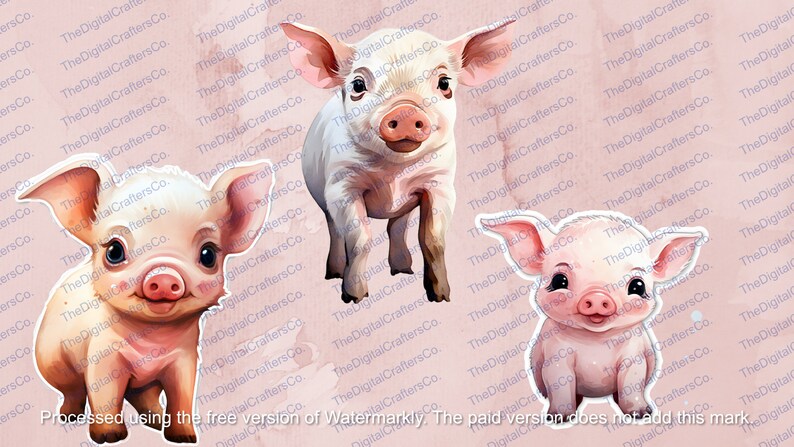 Pig SVG PNG Collection Pig Clipart Farm Animal Bundle Instant Download ...