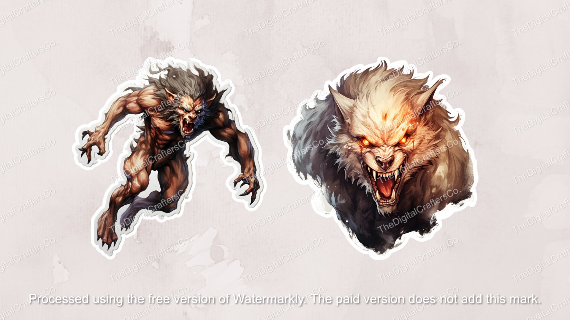 Werewolf SVG PNG Collection Werewolf Clipart Instant Download 20 High ...