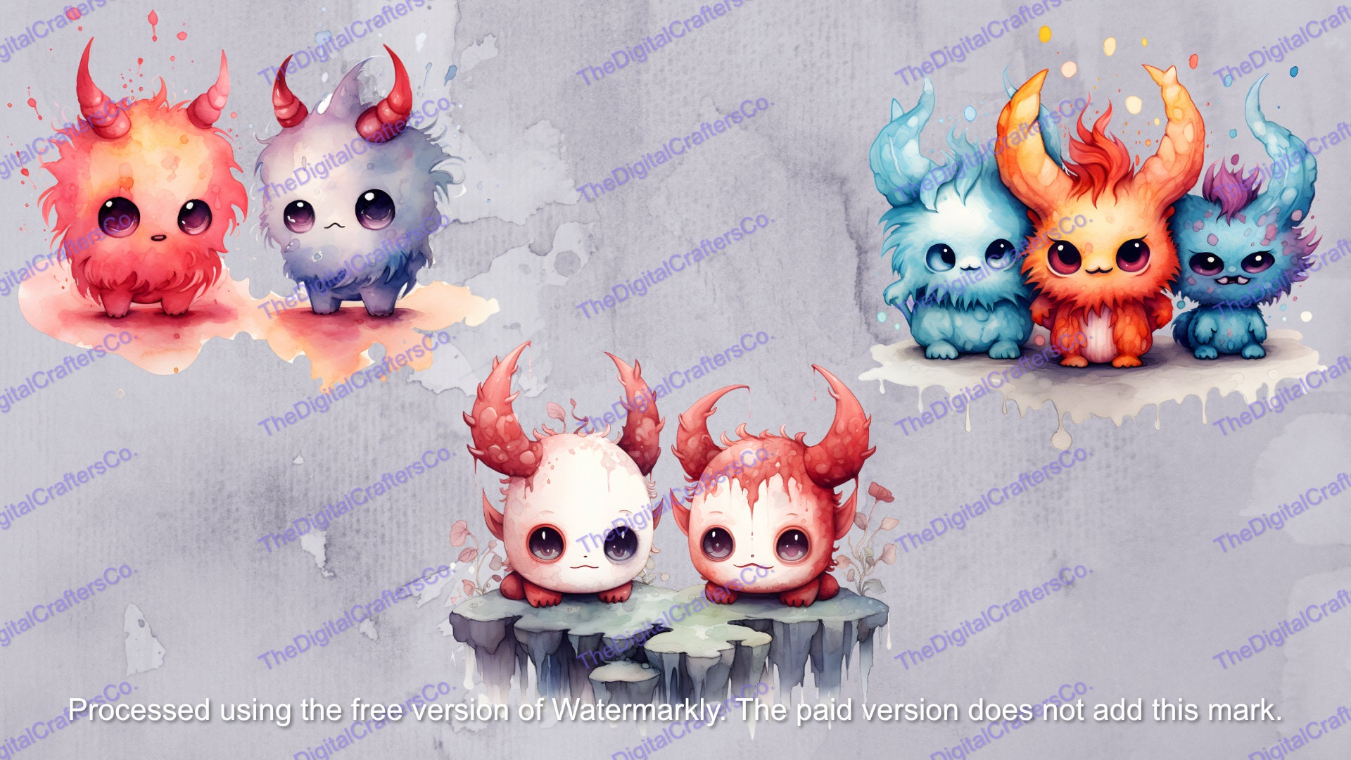 Halloween Demon SVG PNG Collection Cute Demons Clipart Spooky Bundle ...