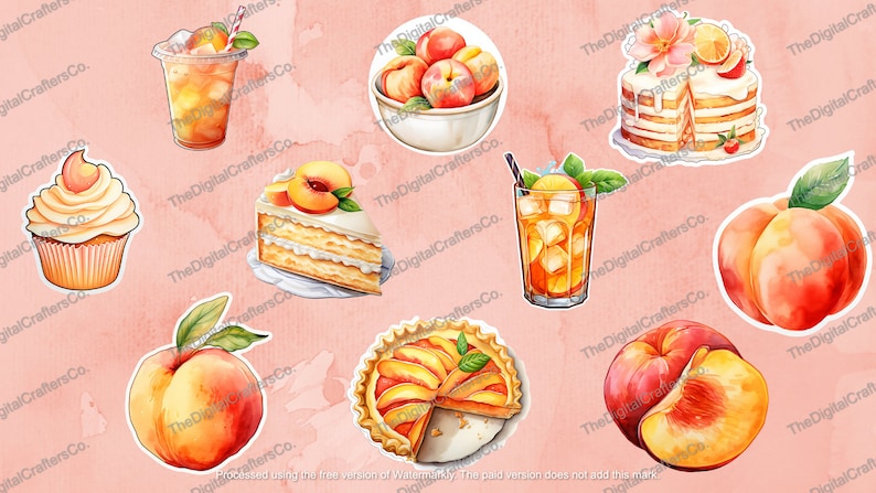 Watercolor Peach Clipart: Peach SVG Collection (digital Download) - Etsy