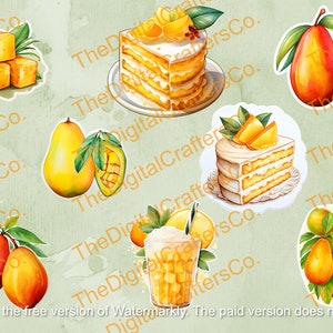 Mango SVG Collection Watercolor Mango Clipart Mango PNG Mango Sticker ...