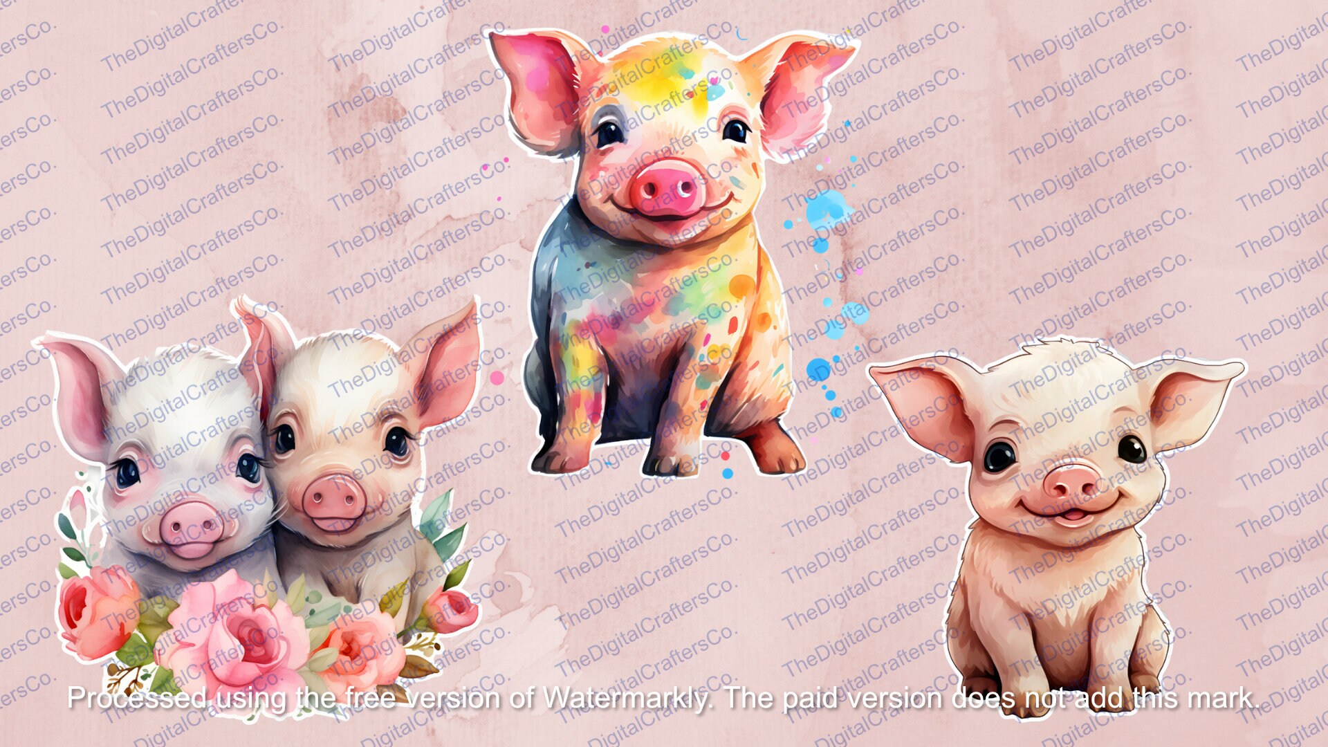 Pig SVG PNG Collection Pig Clipart Farm Animal Bundle Instant Download ...