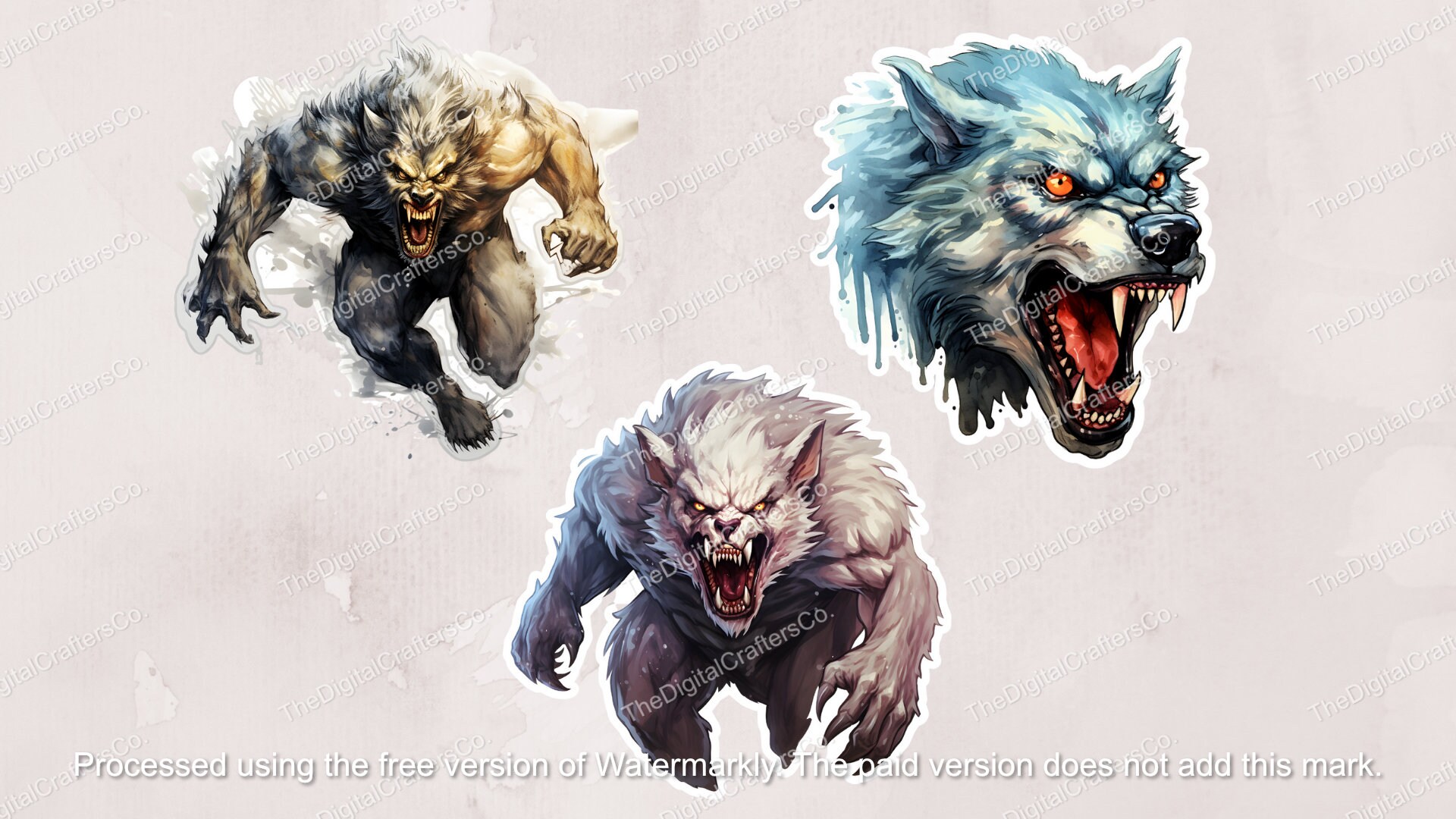 Werewolf SVG PNG Collection Werewolf Clipart Instant Download 20 High ...