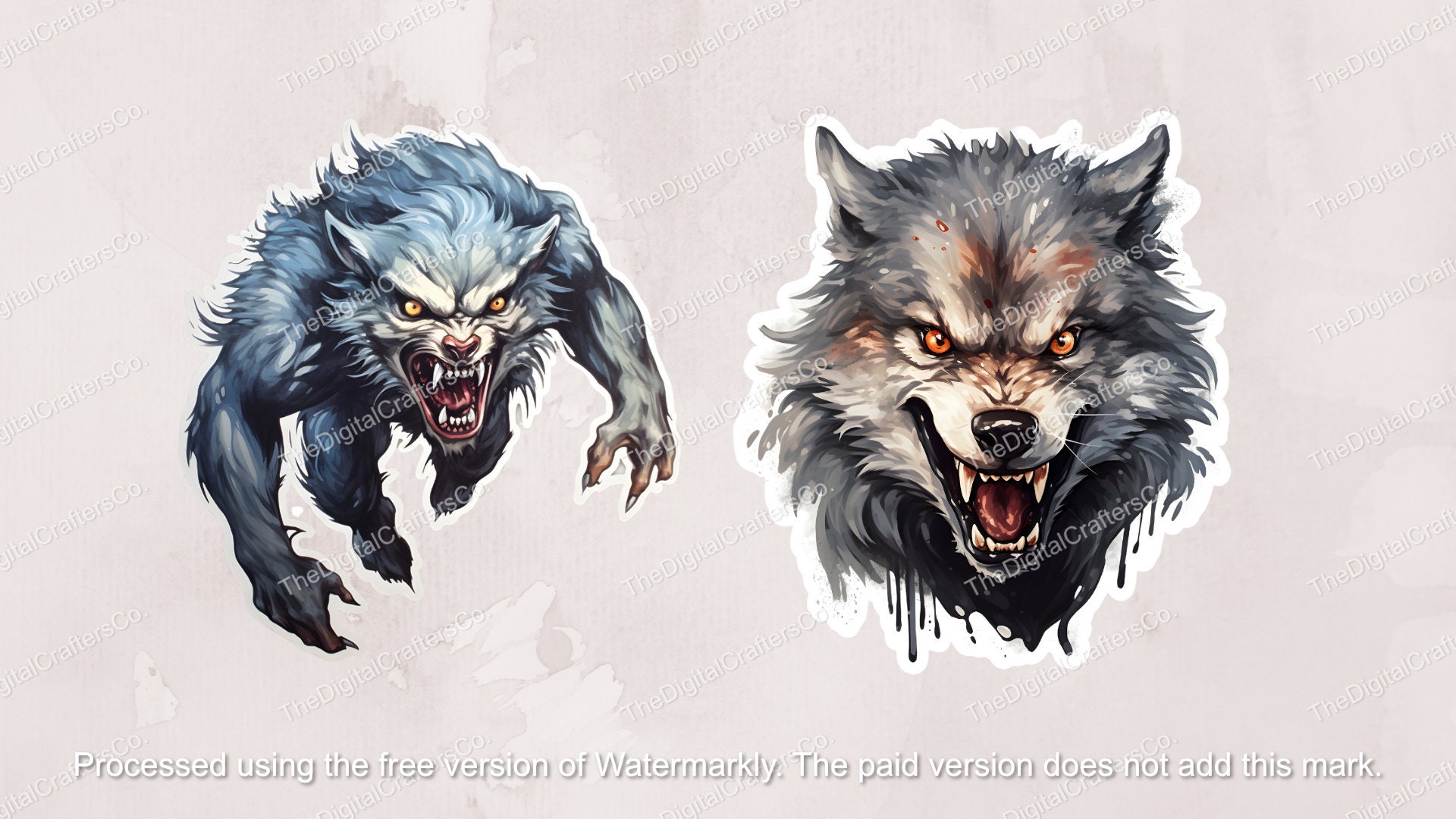 Werewolf SVG PNG Collection Werewolf Clipart Instant Download 20 High ...