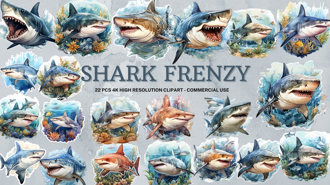 Shark SVG Collection : Shark Frenzy Shark Clipart Shark PNG Shark ...