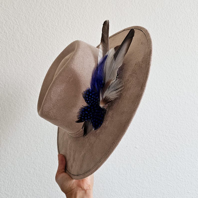 Boho Hat Piece | Duck Feather Magnetic Brooch - Etsy
