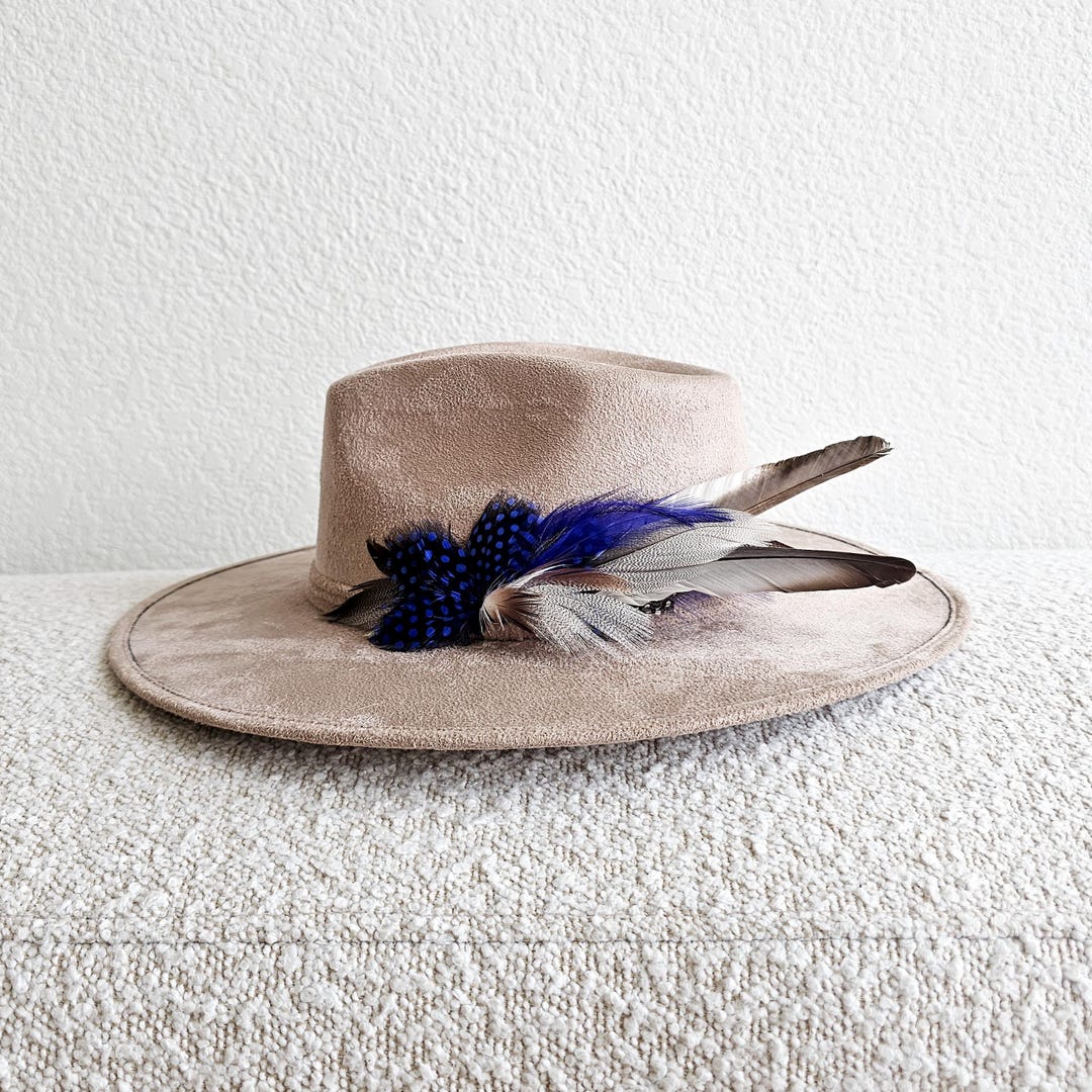 Boho Hat Piece | Duck Feather Magnetic Brooch - Etsy
