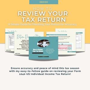 Tax Help HOW TO REVIEW Your Return, Comprehensive Guide Ebook, Hold ...